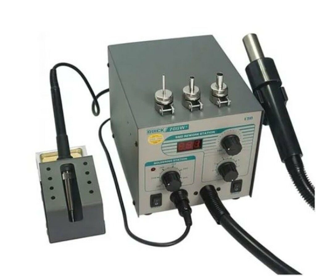 ESTACION DE SOLDADO DE AIRE Y PUNTA QUICK [706W+] - CeluRepuestos.com