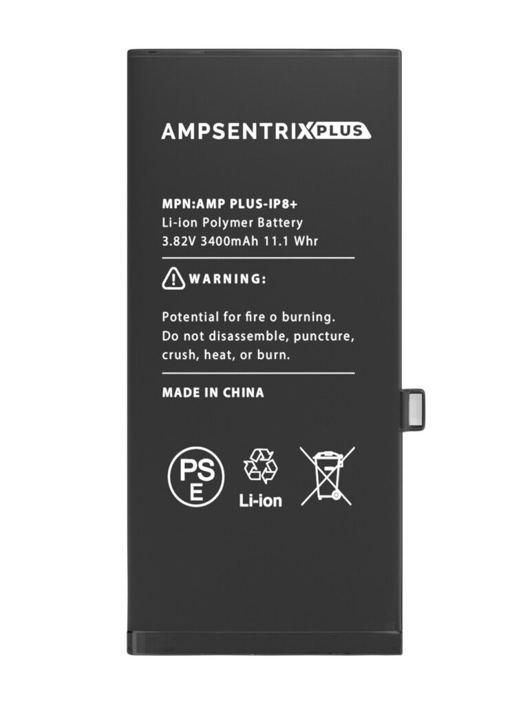 BATERIA IPHONE 8G PLUS [3400 mAh] [AMPSENTRIX PLUS] [EXTRA CAPACIDAD] [BLISTER] – CeluRepuestos.com